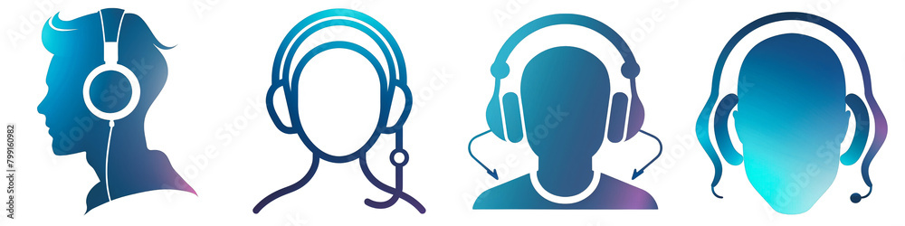 Active Listening clipart collection, symbol, logos, icons isolated on ...