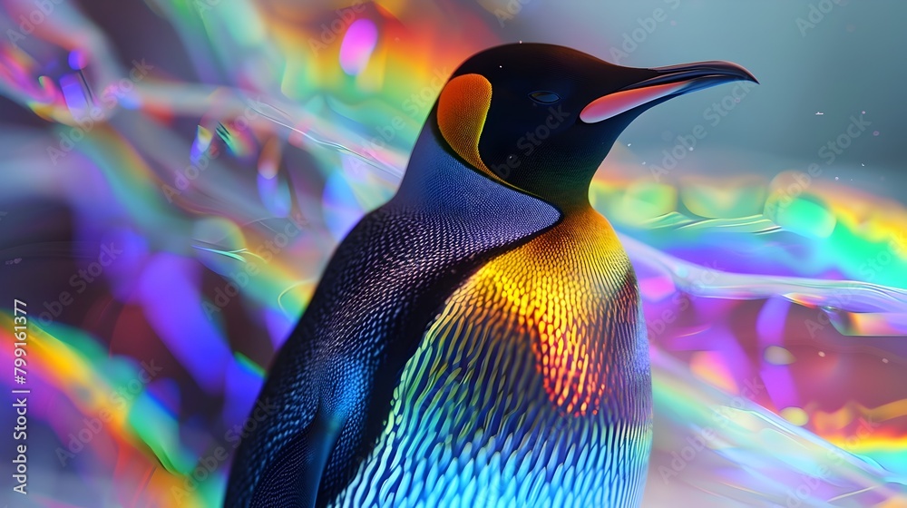 HighSpeed RayTracing Visualization Illustrating Penguin Feathers ...