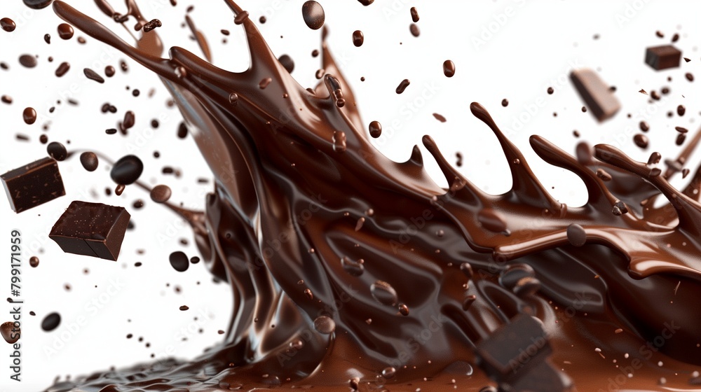 melted chocolate splash cutout isolated on transparent (PNG) background ...