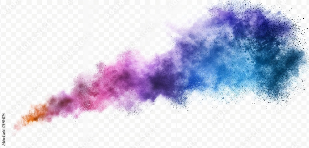 rainbow color powder splash cutout isolated on transparent (PNG ...