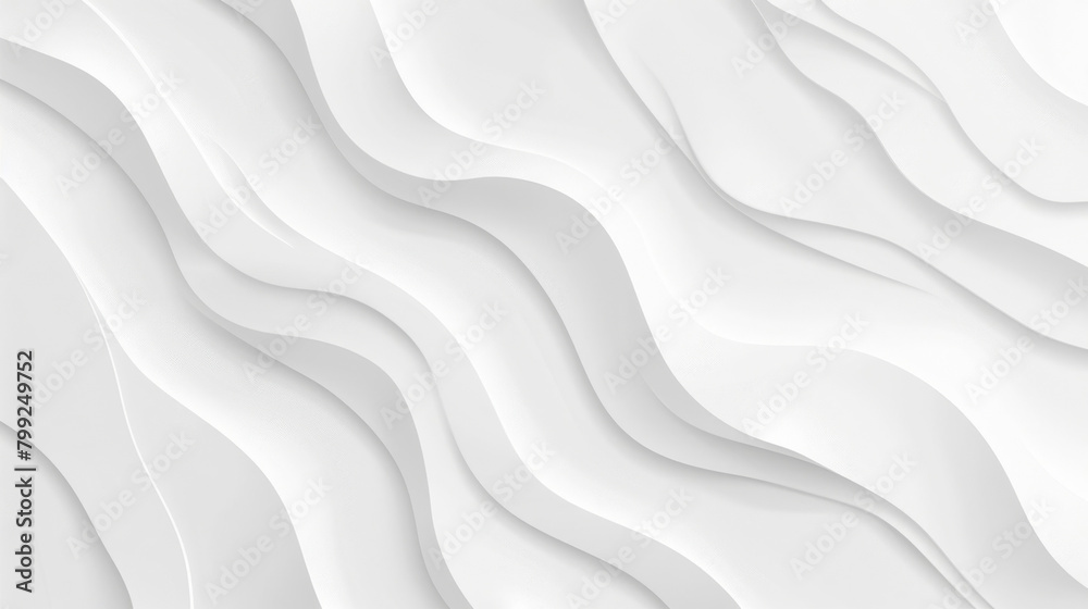 Simple 3d white wave pattern with seamless texture design Stock ...