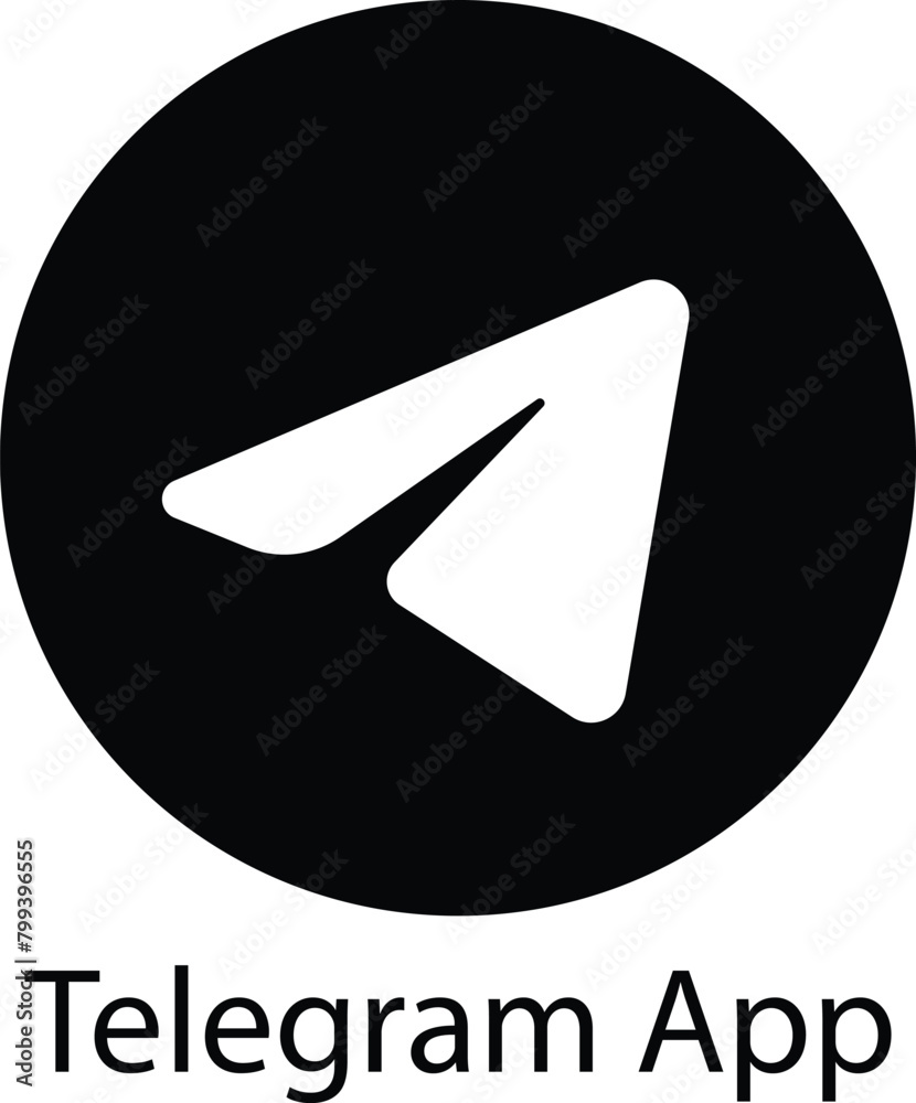 Telegram icon. Social media editorial flat vector isolated on ...