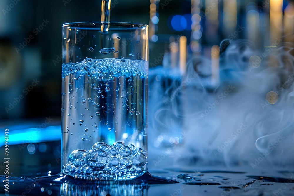 Oxygen extraction from water Photo of a lab experiment where ...