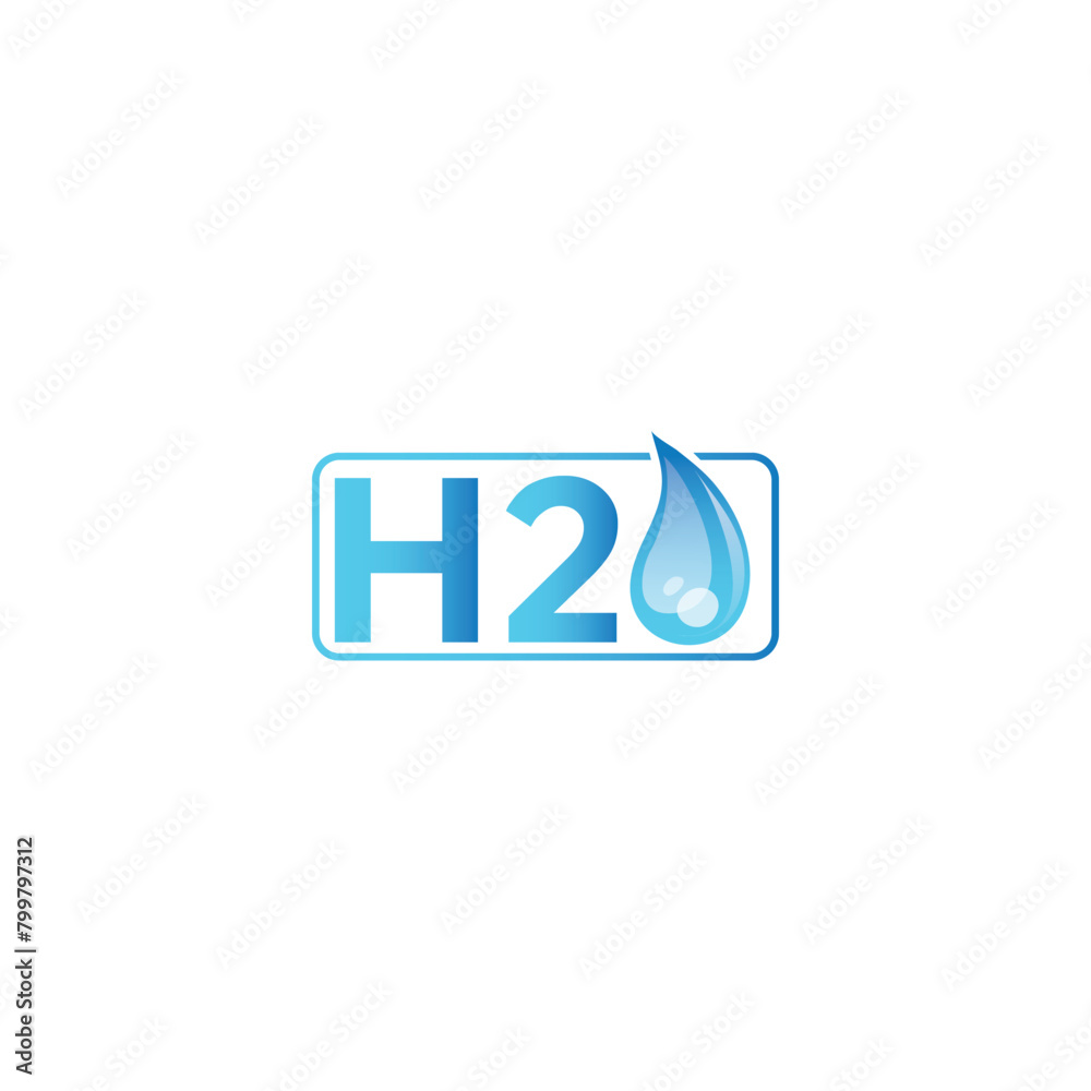 H2O logo design, H2o Letter Water Drop Logo Design With Water Wave ...