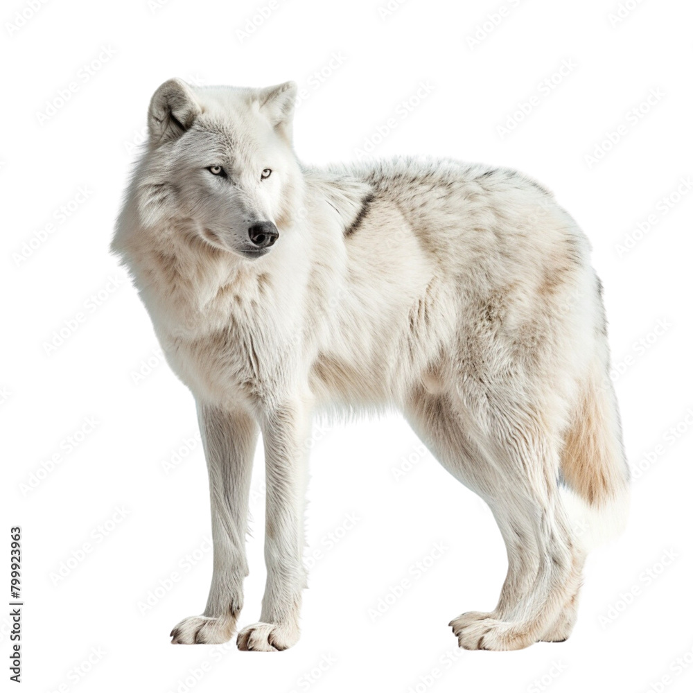PNG - photo of standing arctic wolf isolated transparent background ...