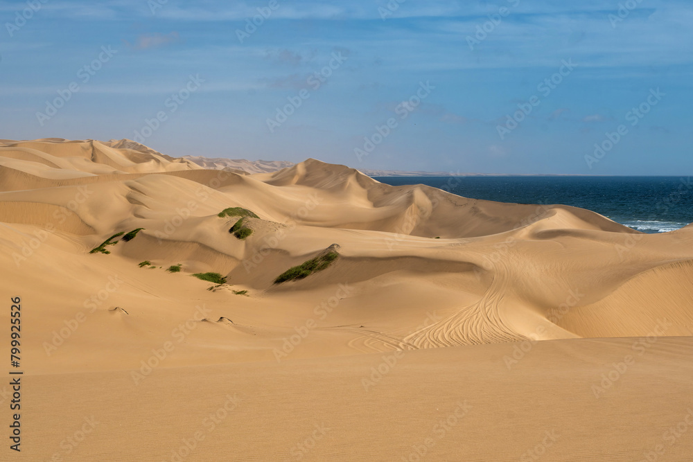 Landscapes of Sandwich Harbour, also known as Sandwich Bay, at the ...