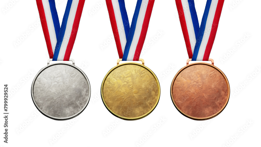 Collection of real gold medals isolated on free png background with a ...