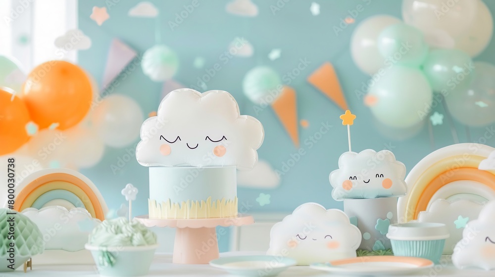 Celebrate springs new beginnings with a cloudthemed baby shower ...