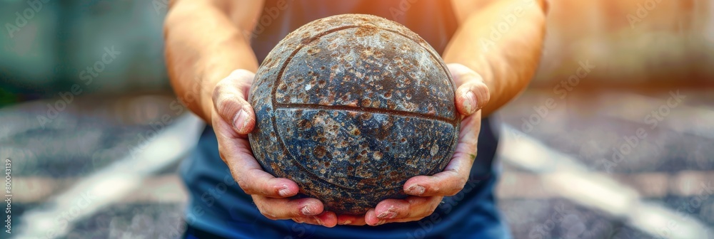 Powerful shot put thrower s hands in action at summer olympics ...