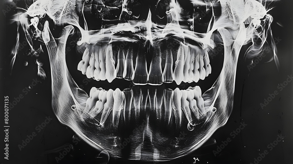 full mouth teeth x-ray dental advertisement Stock Illustration | Adobe ...