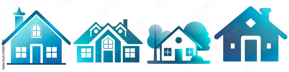 Villa clipart collection, symbol, logos, icons isolated on transparent ...
