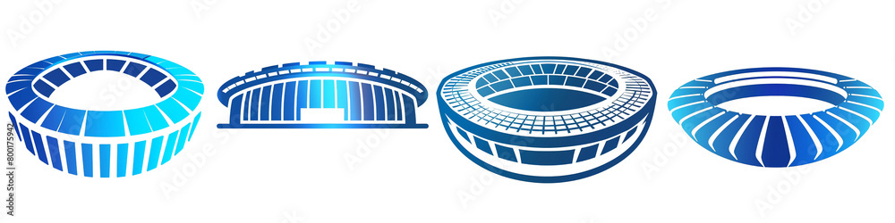 Stadium clipart collection, symbol, logos, icons isolated on ...
