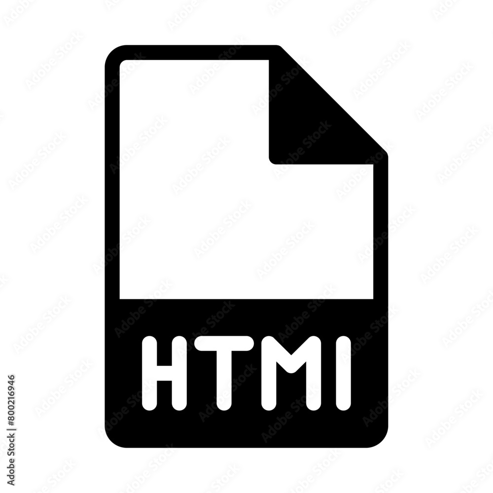 Html file type icon. document files and folder format symbol icons, in ...