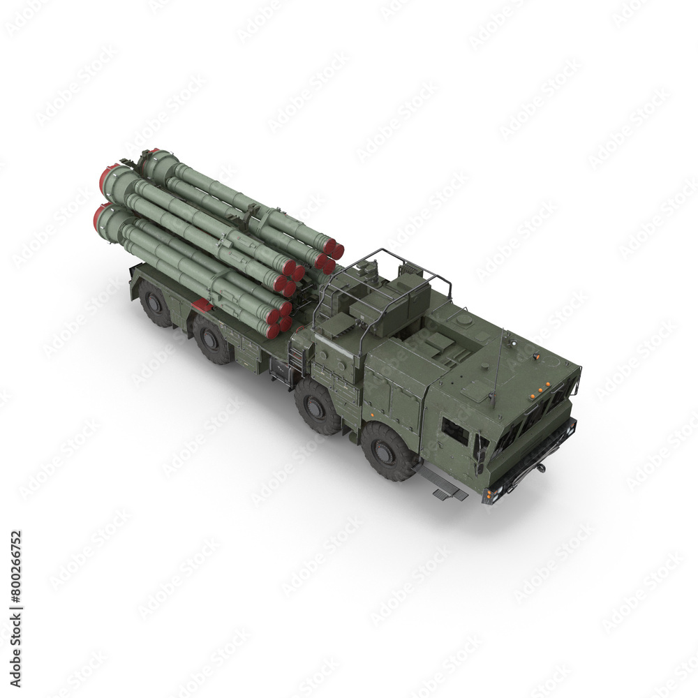 Realistic 3D Isometric S300, S400 missile system. Long range surface to ...