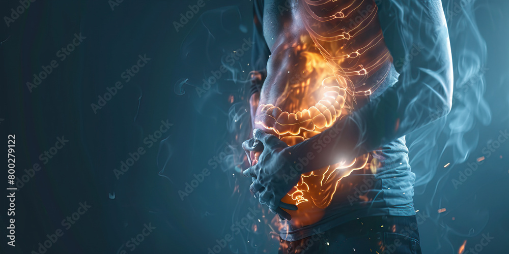 Gastric Ulcer: The Abdominal Pain and Indigestion - Visualize a person ...