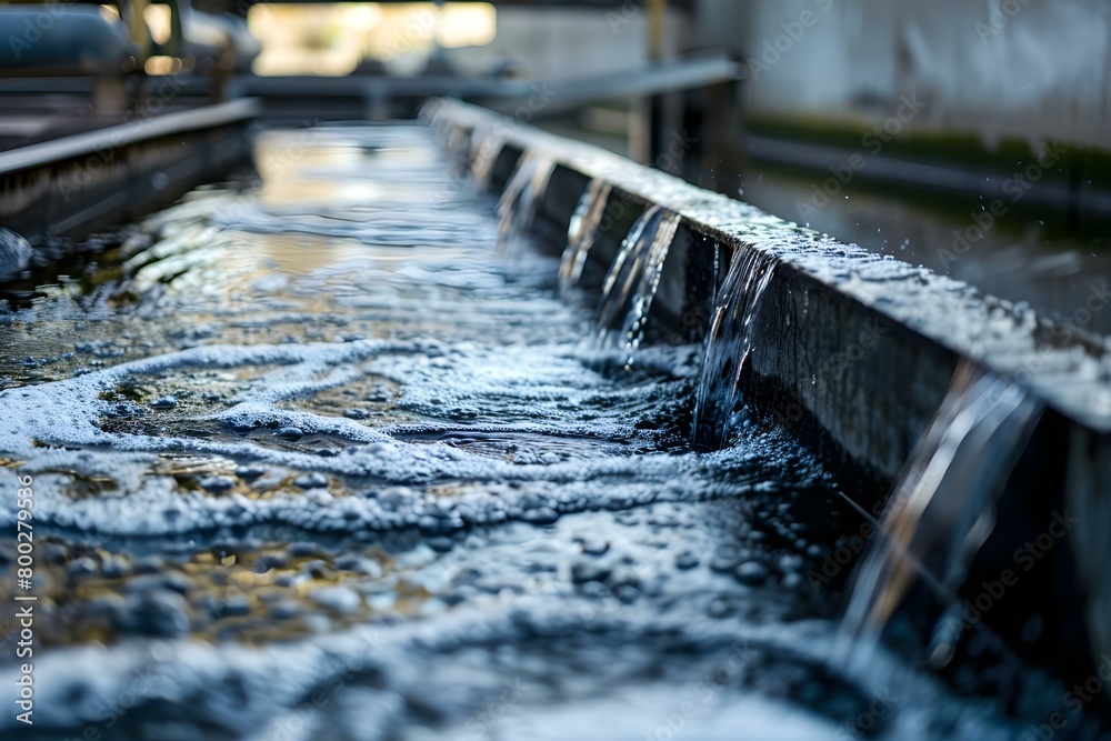 Treating Wastewater at an Industrial Facility Before Discharge. Concept ...