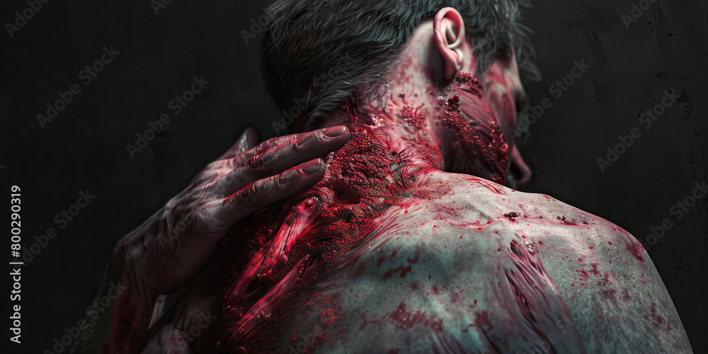 Illustration Stock Scapular Fracture: The Shoulder Blade Pain and ...