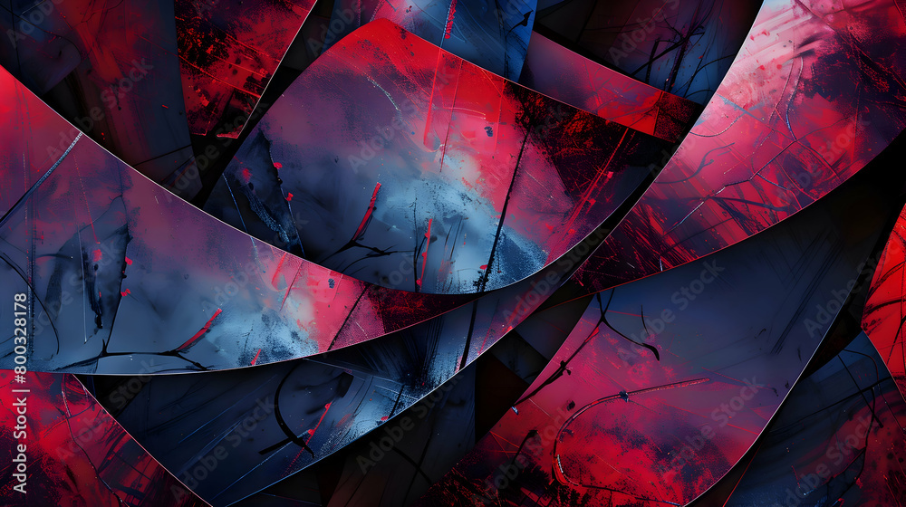 High-resolution image of an abstract pattern composed of large angular ...