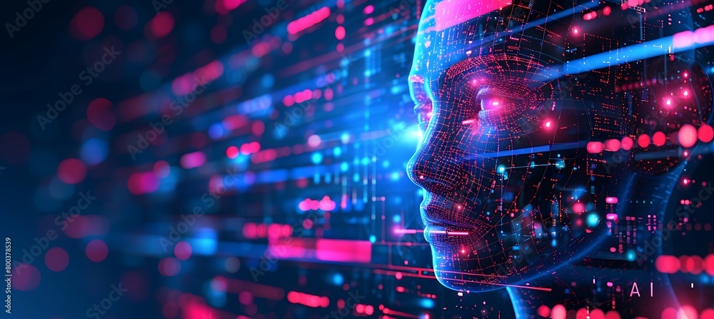 HUD Artificial Intelligence (AI) Banner Where an AI Bot is Processing ...
