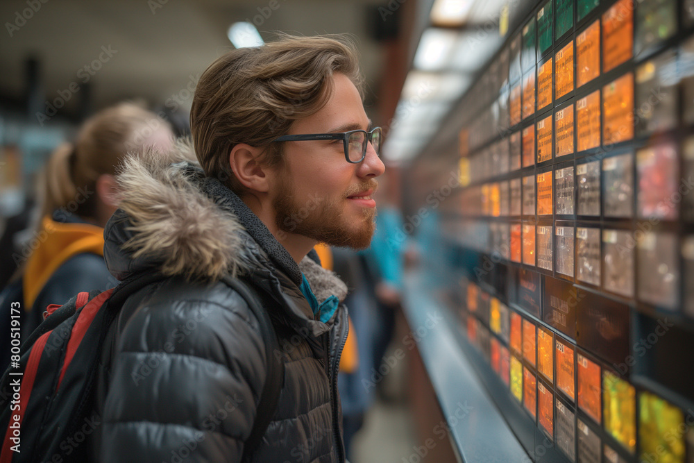 Elemental Display: A periodic table hangs prominently at the front of ...