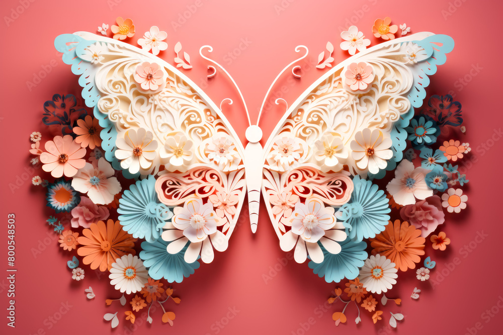 An exquisite papercut artwork featuring a lifelike portrayal of an ...