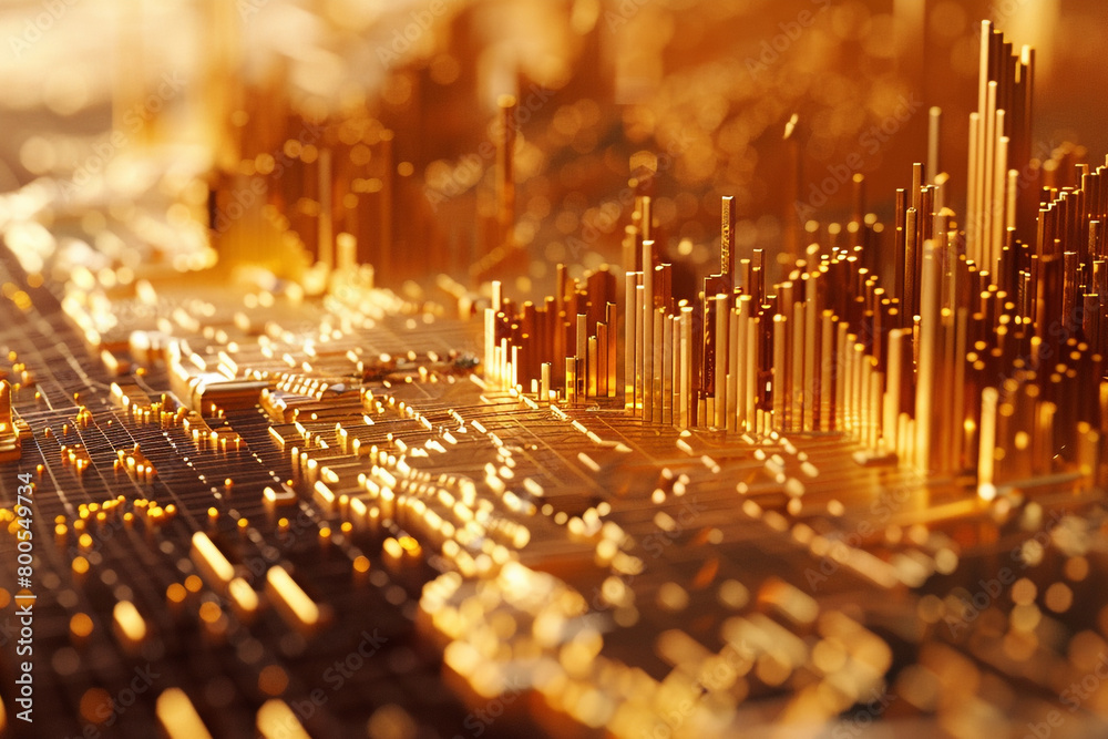 3D scatter plot showing correlation between gold prices and ...