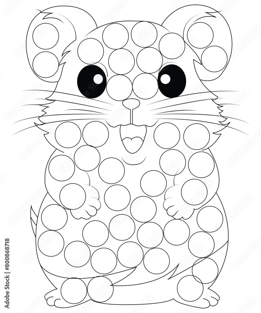 Dot coloring page for kids Stock Vector | Adobe Stock