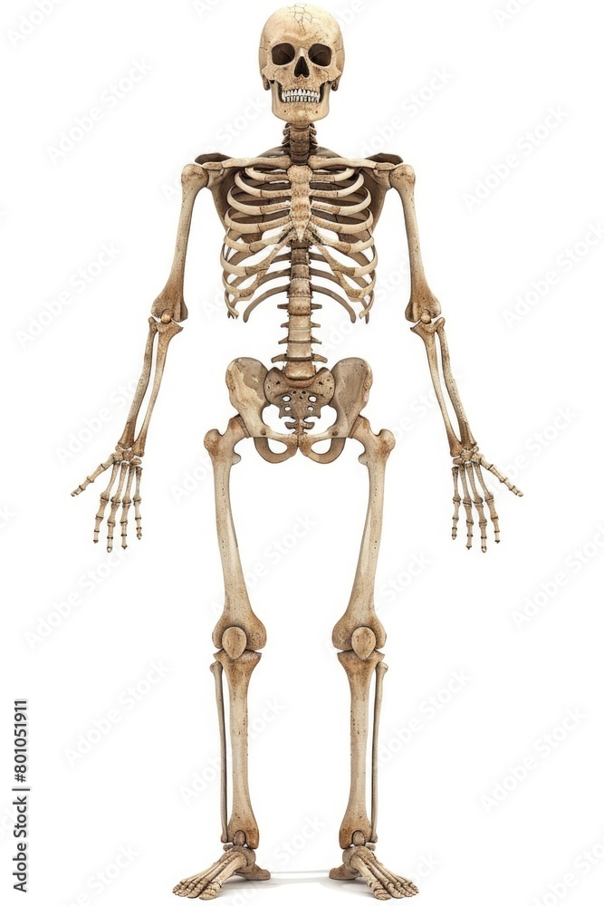 Isolated Skeleton Diagram - Anatomical and Basic Human Anatomy Chart ...
