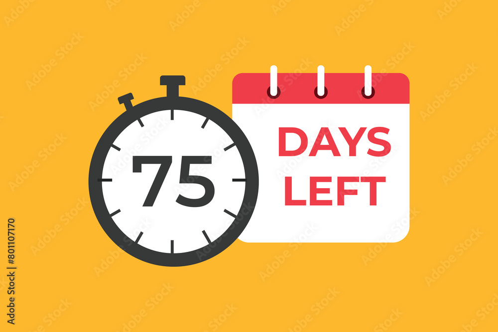 75 days to go countdown template. 75 day Countdown left days banner ...