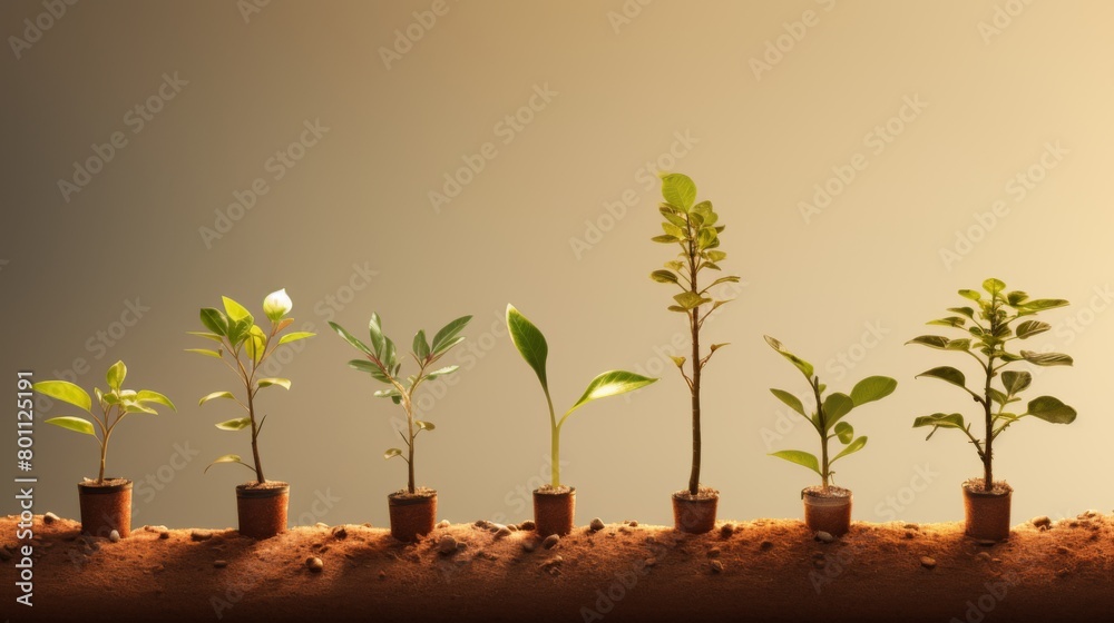 Illustration of plant growth stages from seed to mature plant ...