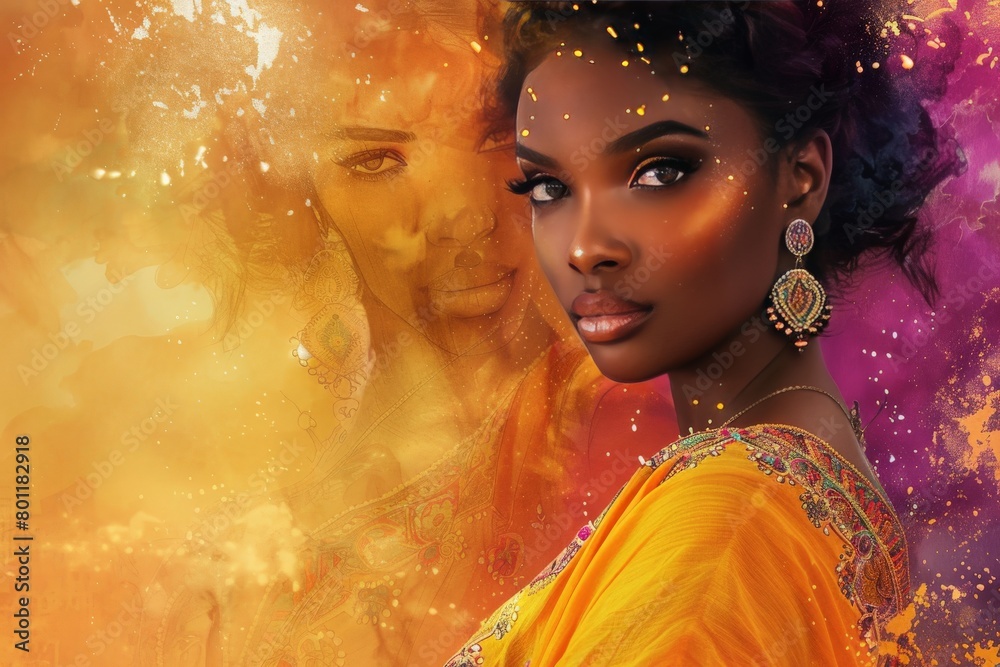 Digital artwork using alcohol ink and airbrushing techniques at 300dpi ...