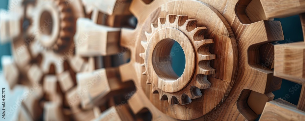 A wheel made from wooden blocks, each segment a different automated ...