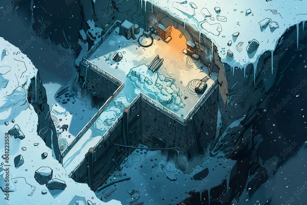 DnD Battlemap Cryo-storage facility. A secure facility for cryogenic ...