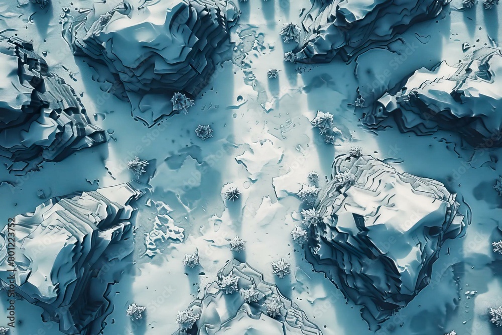 DnD Battlemap Frozen Tundra Battlemap. A snow-covered battlefield with ...