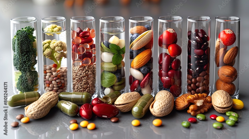 Nutritional Supplement Capsules with Fruits, Vegetables, Nuts, and ...