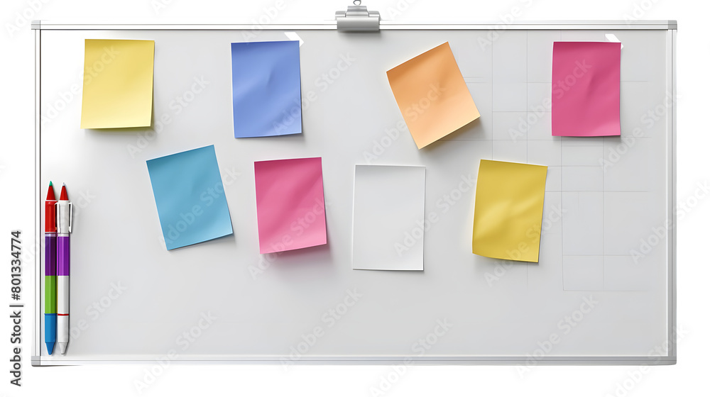 Whiteboard with Brainstorming Notes and Marker Pens for Office and ...