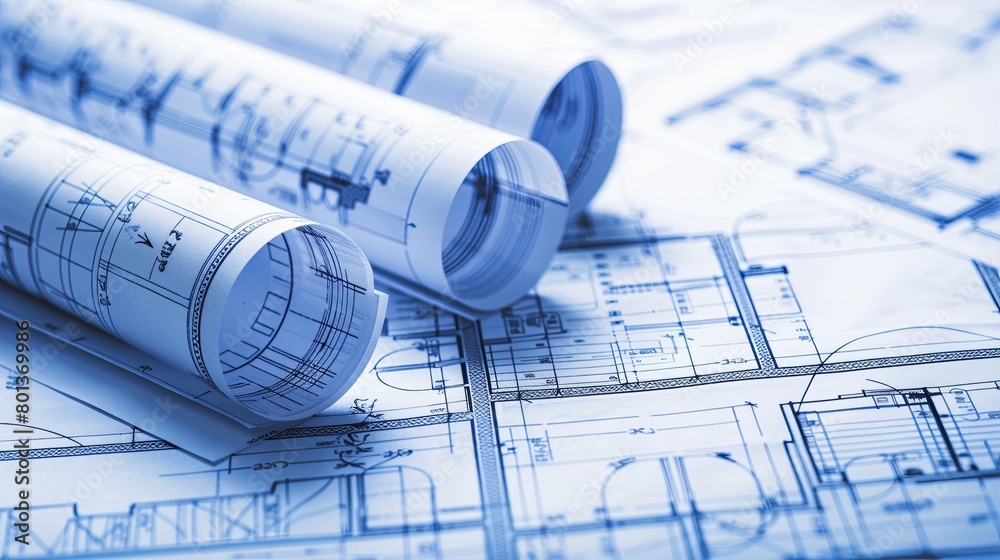 Various construction plans, blueprints, and schematics, providing ...