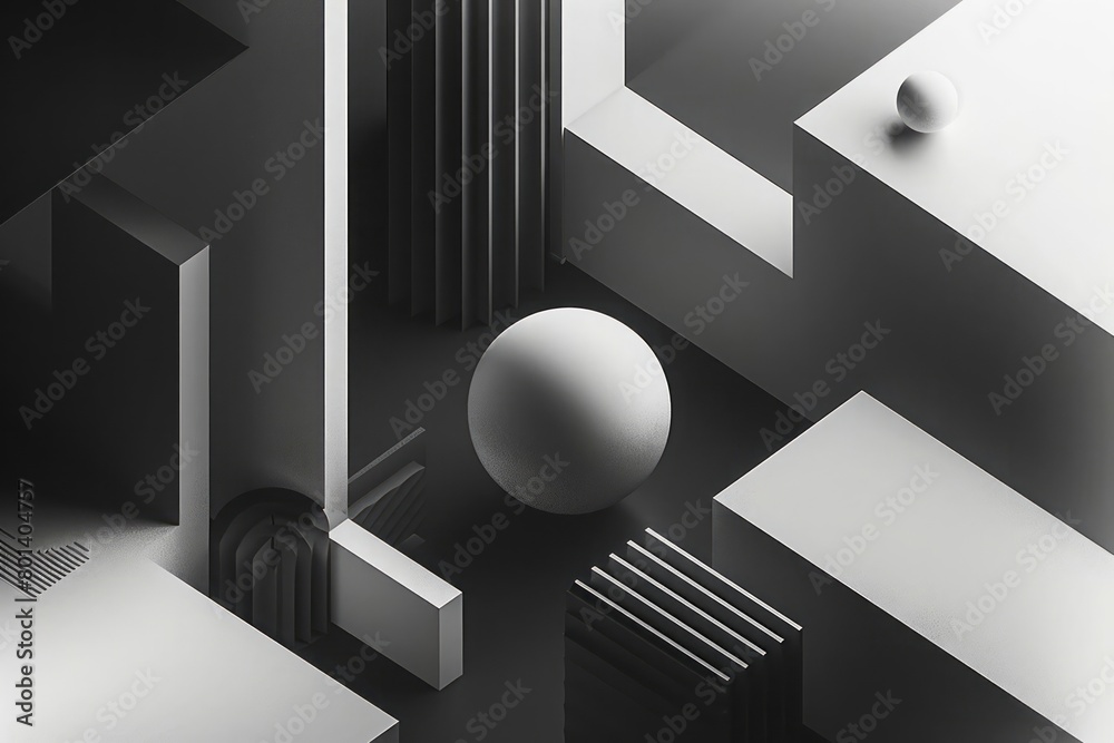 Minimalist animations with smooth transitions between geometric shapes ...