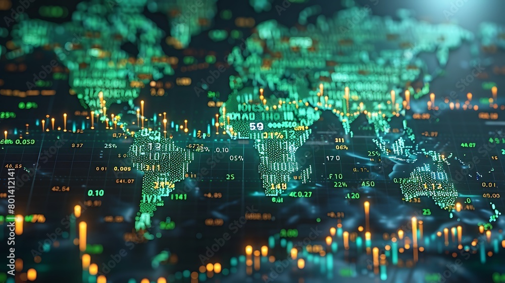 An engaging and informative background showing a world map in soft blue ...