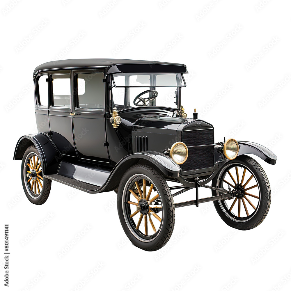 Ford Model T on white background,png Stock Photo | Adobe Stock