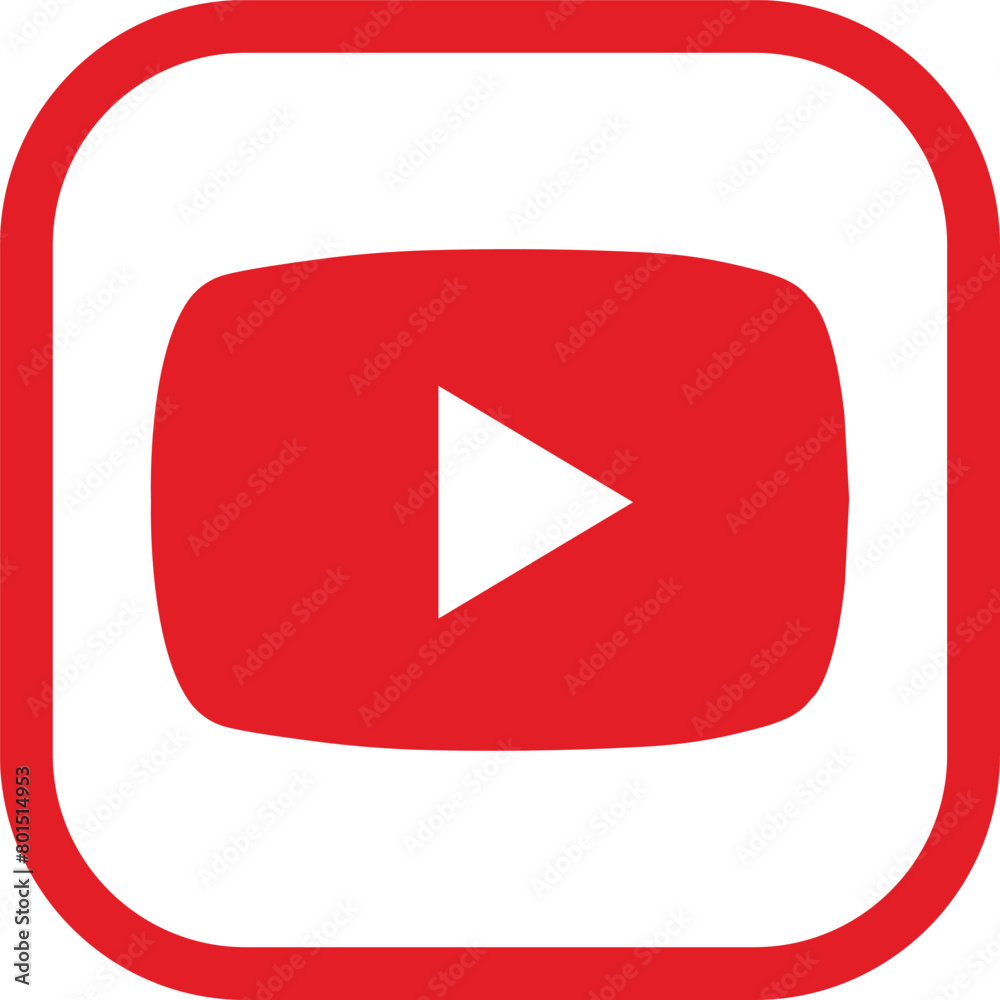 YouTube log. YouTube is a video sharing website. You tube red flat icon ...