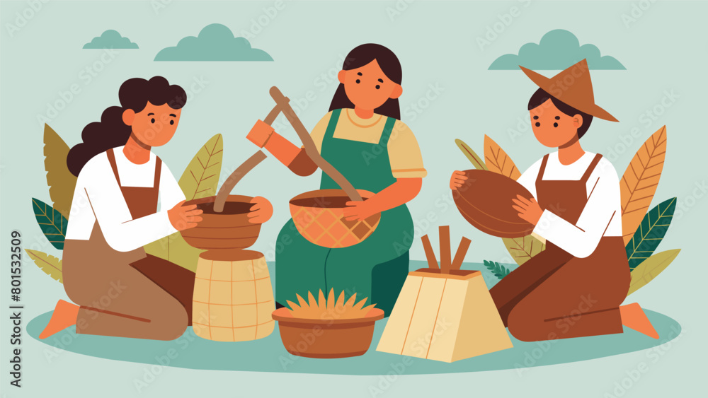 Basket weaving Expert weavers showcase the traditional techniques of ...