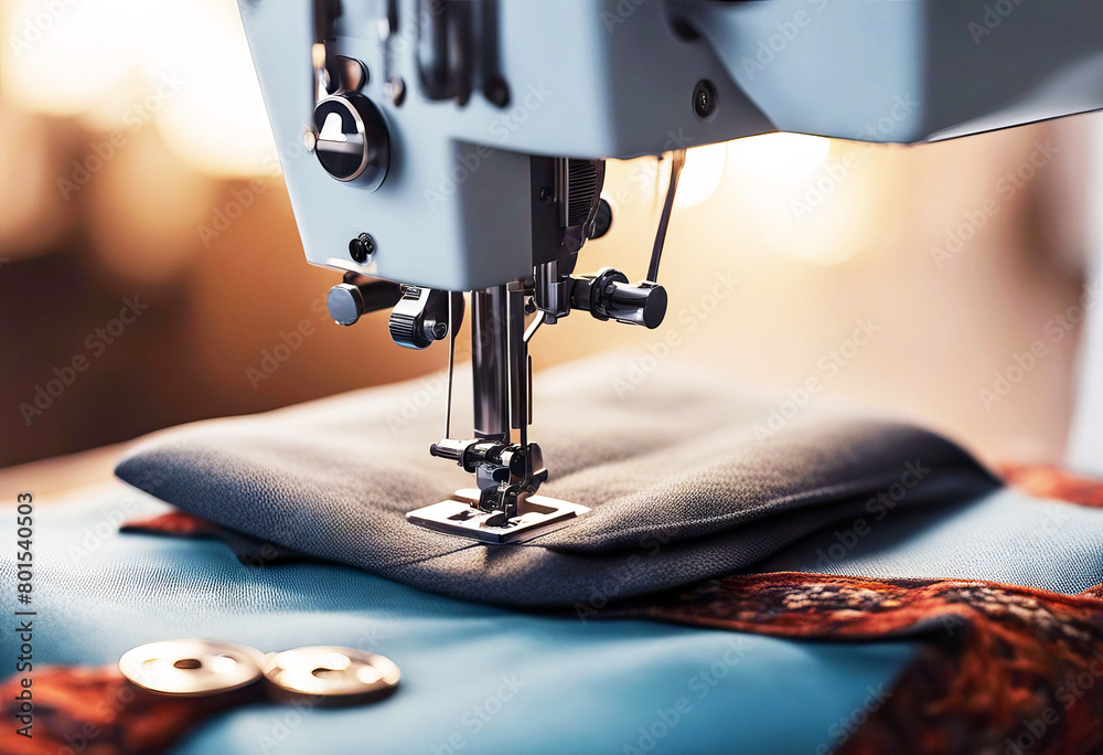 'Process Sewing machine fabric dressmaker stitch needle thread clothing ...