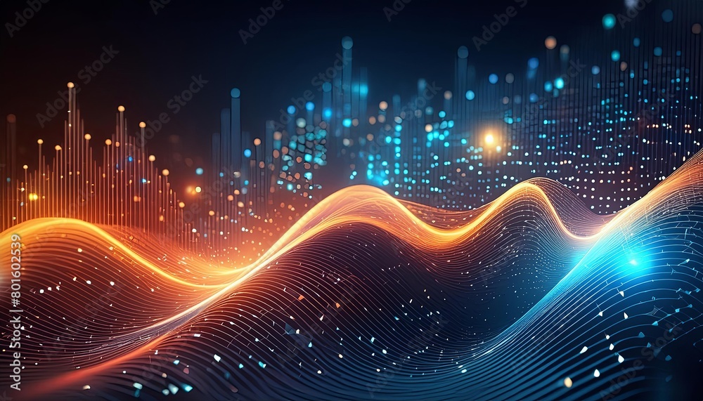 futuristic digital background for tech, AI, data, audio, graphics with ...