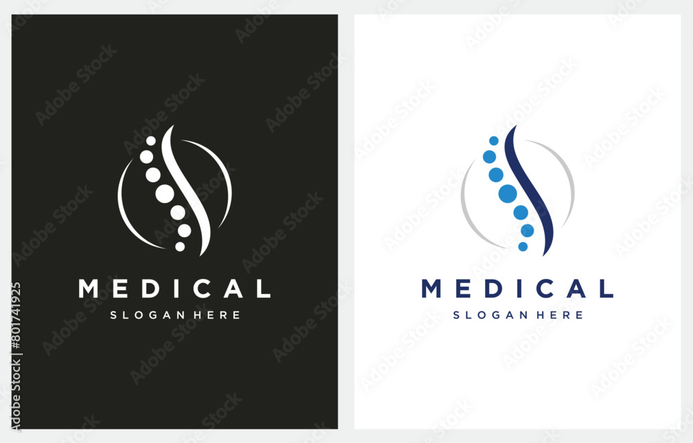 Stock-Vektorgrafik „Spine Clinic Medicine Chiropractic Backbone Health ...