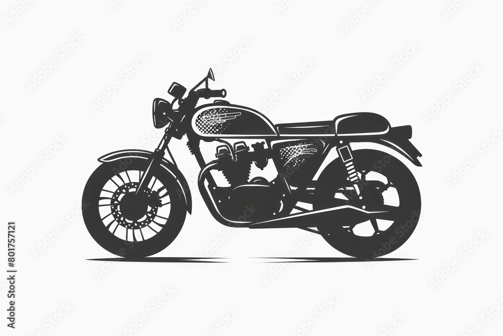 motorcycle logo design on white background Stock Illustration | Adobe Stock