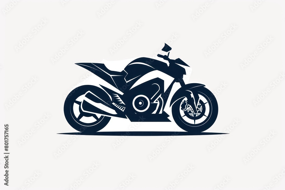 motorcycle logo design on white background Stock Illustration | Adobe Stock