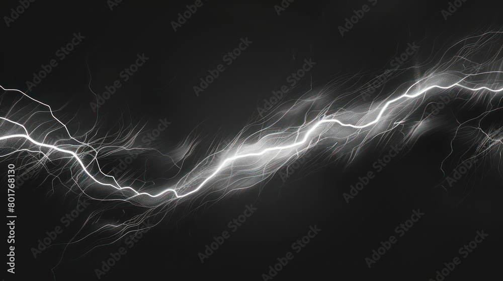 lightning, curve ray lights, black background Stock Illustration ...