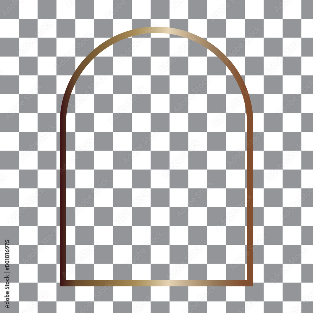Golden portal frame, gold border. Isolated png illustration ...