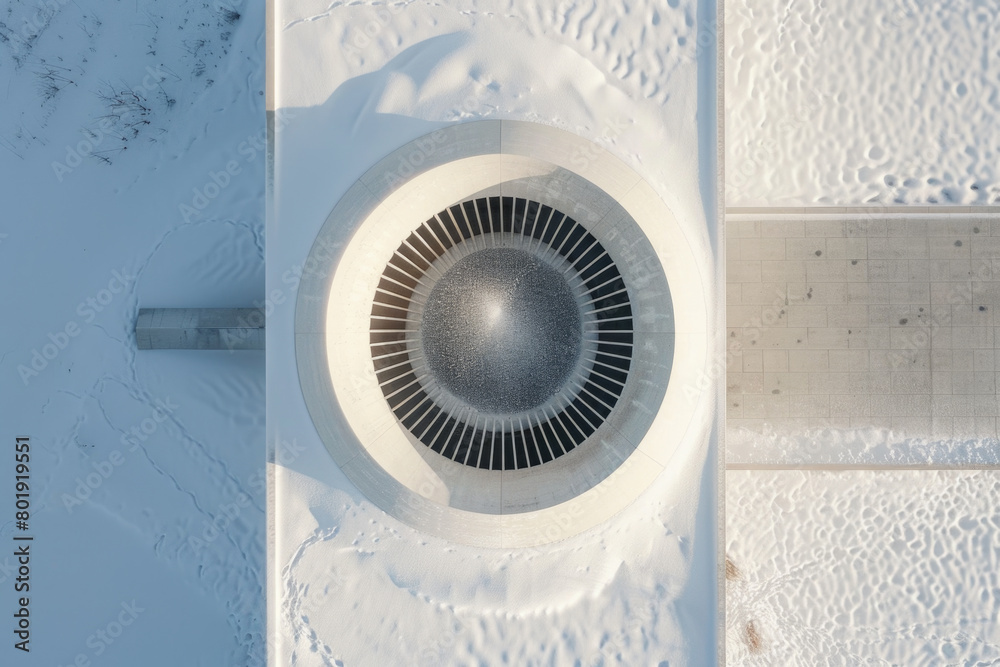An Aerial View Of Various Types Of Weather Forecasting Equipment On The